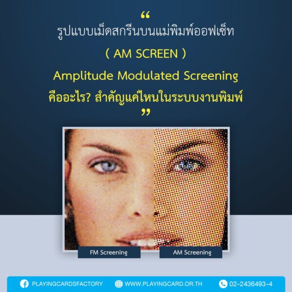 รูปแบบเม็ดสกรีนบนแม่พิมพ์ออฟเซ็ท “AM Screen Amplitude Modulated ...